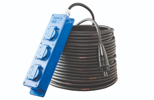 KERAF verlengkabel met Verdeeldoos 25 m 250V | Industore