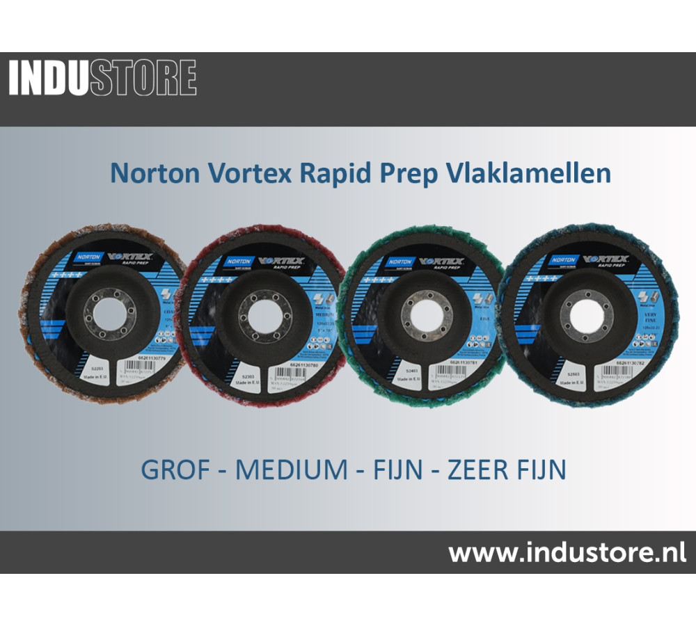 Norton Vortex Rapid Prep vlies lamellenschijven | Industore